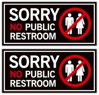 Amazon.com: 2PCS No Public Restroom Signs, Self-Adhesive Waterproof ...