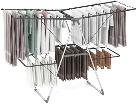 Amazon.com: Giantex Clothes Drying Rack, Foldable Laundry Drying Rack ...