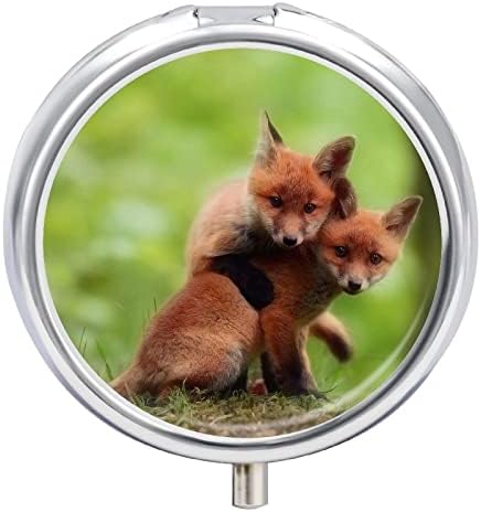 Amazon.com: Round Metal Pill Box, 3 Compartment Pill Case, Small Pill ...