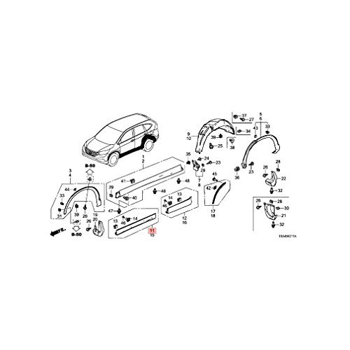 Amazon.com: Genuine Honda 75312-T0A-A01 Door Garnish : Automotive