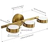 Linour Bathroom Lights Over Mirror: Brushed Gold 3-Lights 360 ...