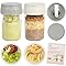 Amazon.com: SOLIGT 2 Pack Overnight Oats Containers with Lids, Folding Spoons and Divided ...