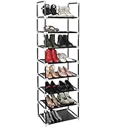 Amazon.com: ERONE Shoe Rack Organizer 8 Tiers, Narrow Storage Durable ...