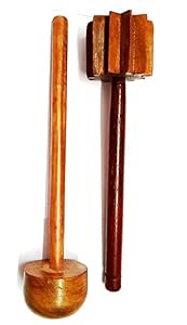 Buy RKR KITCHEN Combo Wooden Hand Masher/Dal/Lassi Ghotni/Masher Online ...