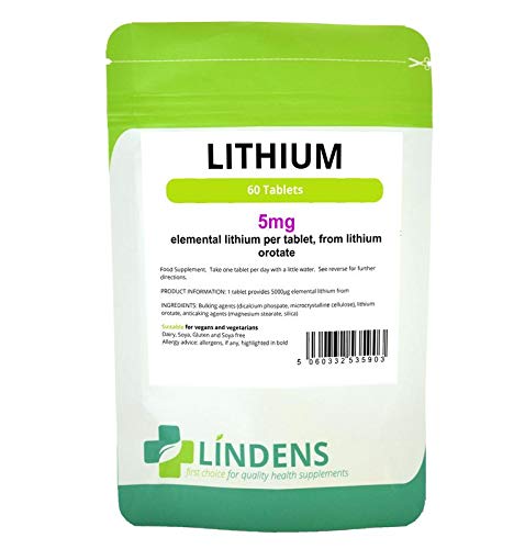 Amazon.com: Lindens Lithium 5mg Triple Pack 180 Tablets - from Lithium ...