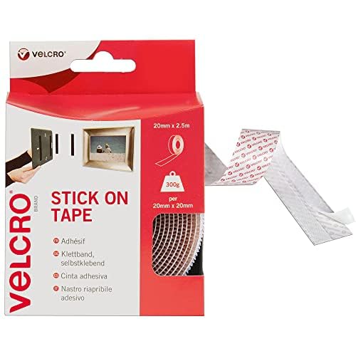 VELCRO Brand Stick On Tape , Cut-to-Length Strong Hook & Loop Self ...