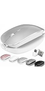 Amazon.com: Bluetooth Wireless Mouse for MacBook Air Mac Pro Laptop PC ...