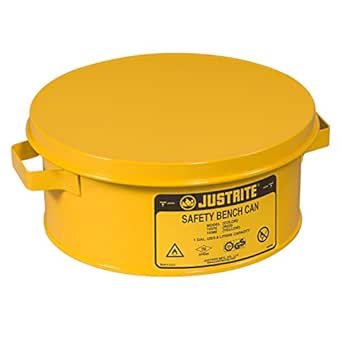 Justrite 039-10385 Bench Can, 1 Gal, Yellow: Amazon.com: Industrial ...