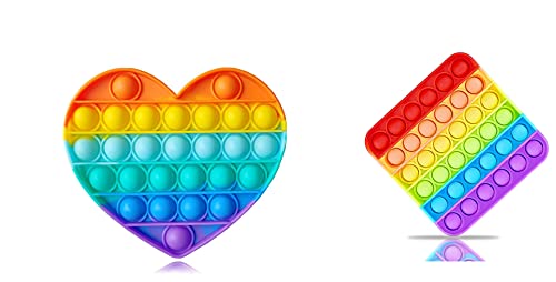 Vasavi pack of 2 Pop it toys kids , rainbow pop it fidget toys , Great ...