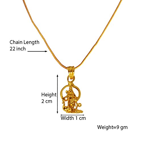 Buy RICH AND FAMOUS Multicolour Gold Plated Lord Murugan Mini Pendant ...