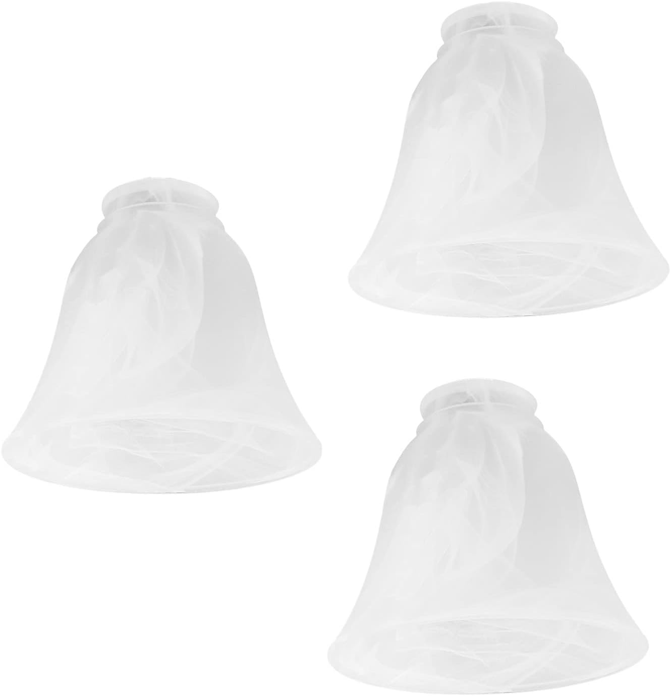 Skelang 2 Pcs Ceiling Fan Light Shade, Alabaster Glass Shade with 1-5/8 ...