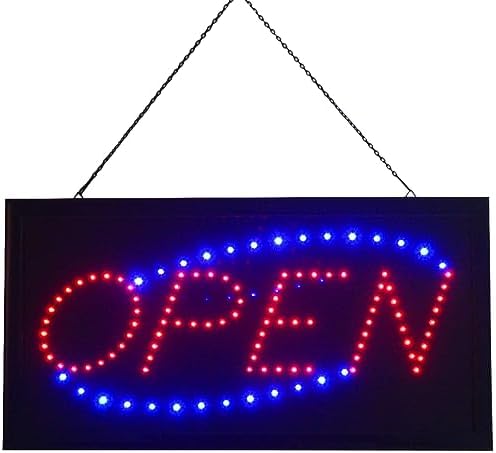 Bright LED Neon Open Sign, Flashing Open Signs for Business Welcome ...