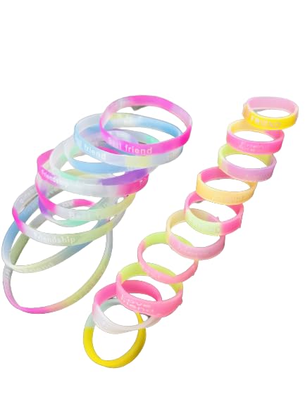 Buy THE OPAL FACTORY 20 Pcs Silicone Friendship Band for Friendship Day ...