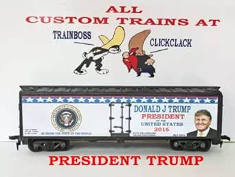 Amazon.co.jp: HO スケールカスタムレタードプレジデント Donald Trump Boxcar Reefer avail in ...