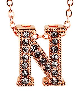 Valentine Gifts :YouBella Jewellery Alphabet Letter N Unisex Pendant ...