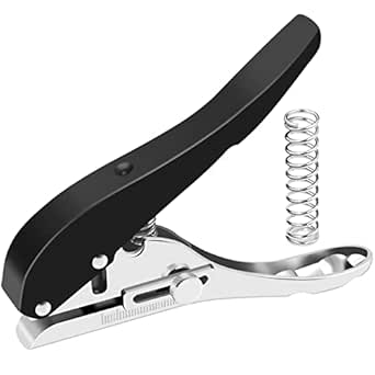 2/5Pcs Single Hole Punch 3/8inch Heavy Duty Hole Puncher Portable Paper Punch Handheld Long Hole ...