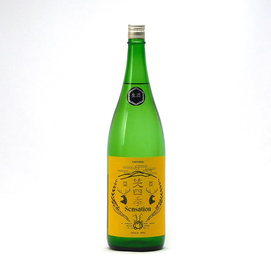 Amazon.co.jp: 【クール便】 笑四季 Sensation センセーション 金 ゴールド 生酒 1.8L 1800ml 滋賀県 笑四季酒造 日本酒 : 食品・飲料・お酒