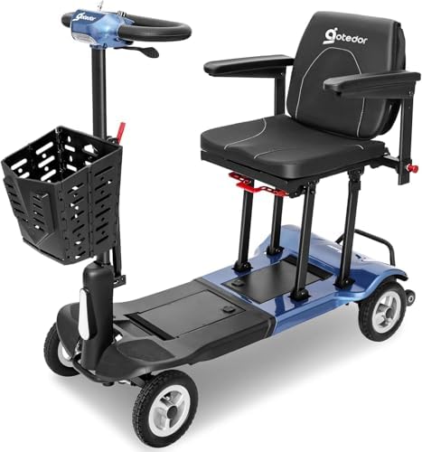 Amazon.com: FeatherMobility - Black 4 Wheel Mobility Scooter 37 lb ...