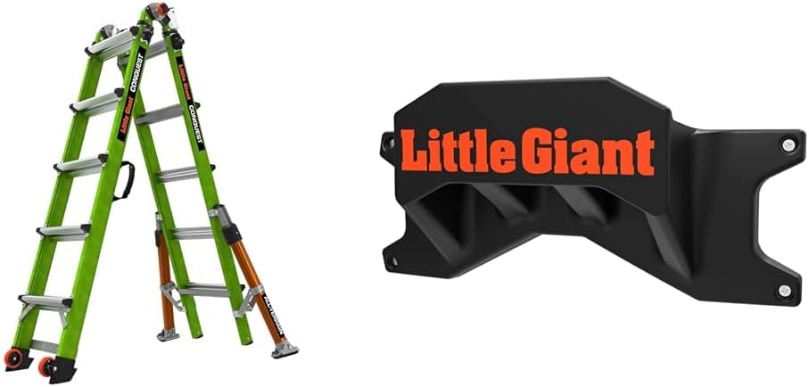 Little Giant 22ft Conquest All-Terrain Multi-Position Fiberglass Ladder ...