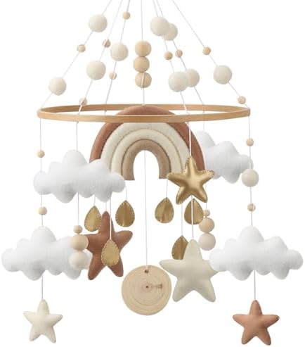 Amazon.com : Rainbow Mobile for Crib - A Gender Neutral Boho Mobile for ...