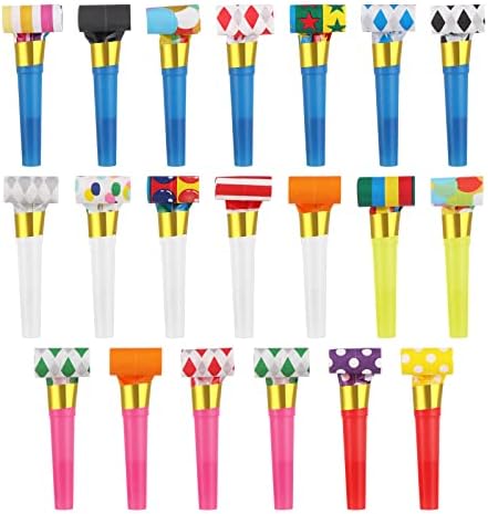 Amazon.com: 24 Pieces Party Blower Noisemakers Blowouts Whistles Party ...