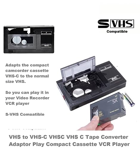 VHS-C to VHS VCR Standar Motorized VHS Cassette Adapter for JVC C-P7U ...