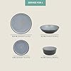 Amazon.com | Gibson Elite Tribeca Loft 16-Piece Dinnerware Set – Matte ...