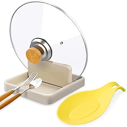 Amazon.com: Spoon Rest for Stove Top, Pot Lid Holder with Drip Pad ...