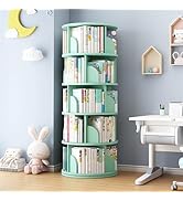 Amazon.com: LSZMXI Rotating Bookshelf Tower, 4/5 Tier Circular Bookcase ...