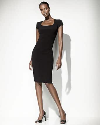 Shape fx Sheath Dress with Power Mesh Control (Misses 16 Black) at ...