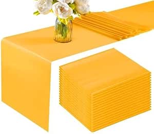 Amazon.com: 16 Pcs Disposable Plastic Table Runner 14 x 108 Inches ...