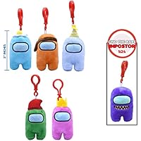 Amazon.com: Among US 3" Plush Backpack Hangers : Toys & Games