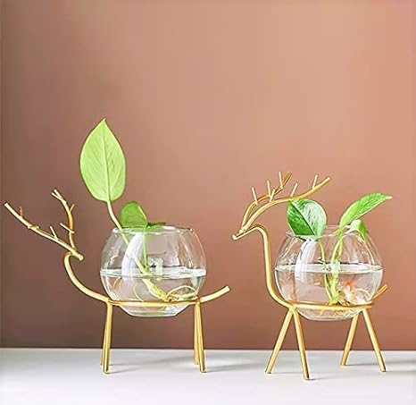 Buy Glass Planter Holder Deer |Glass Pot| Glass Flower Pot| Glass ...