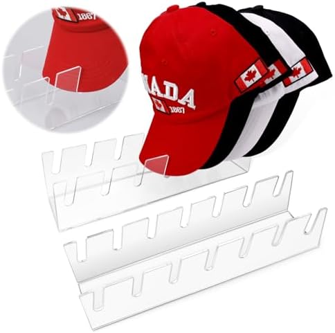 Hat Organizer for Baseball Caps, Luwrevc 2 Pack Hat Racks for 14 ...