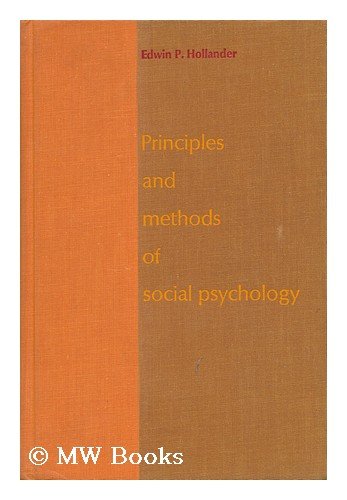 Principles and Methods of Social Psychology: hollander, edwin: Amazon ...