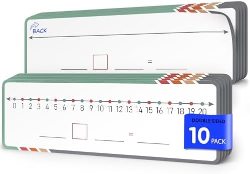 Amazon.com : SCRIBBLEDO Dry Erase Number Line for Students 4”x12” Small ...