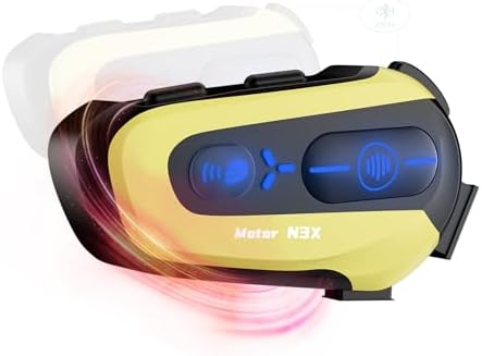 Amazon.com: Motorcycle Helmet Bluetooth Headset IP56 2-Riders 300m ...