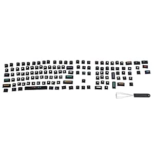 Keycap, White (129 Keys) Black (128 Keys) Keyboard Keycaps PBT Keysets ...
