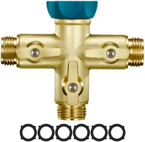 Amazon.com: IPOW 3 Way 1.2MPa High Flow Heavy Duty Garden Hose Splitter ...