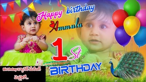 Nanni - Birthday Party Background Flex Banner with Birthday boy/Girl ...