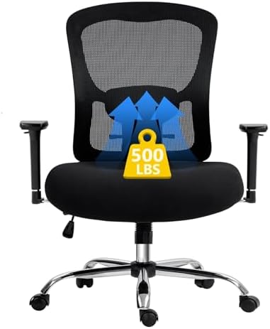 Amazon.com: WUDOYO Big and Tall Office Chair 500lbs with Extra Wide ...