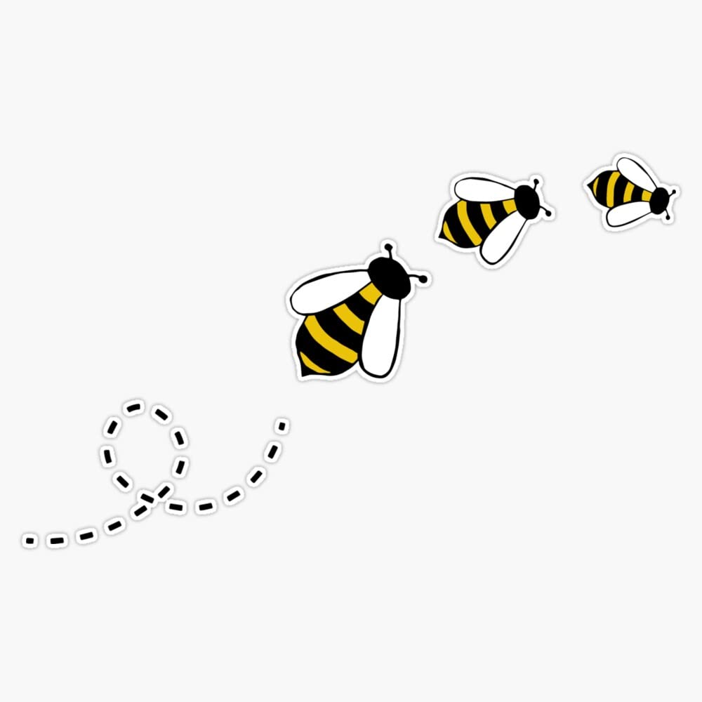 Amazon.com - Bees Sticker Vinyl Waterproof Sticker Decal Car Laptop ...
