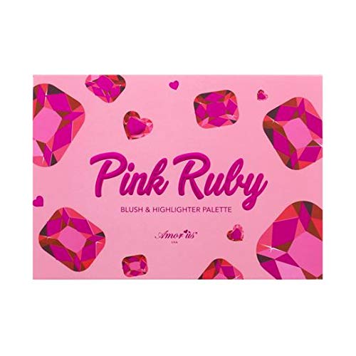 Amazon.com : Amorus PINK RUBY Blush & Highlighter Six-Pan Face Palette ...