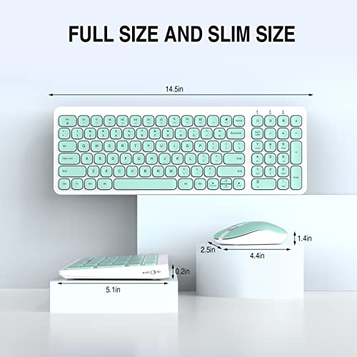 cimetech Keyboard and Mouse, Ergonomic Wireless Keyboard Mouse Combo ...