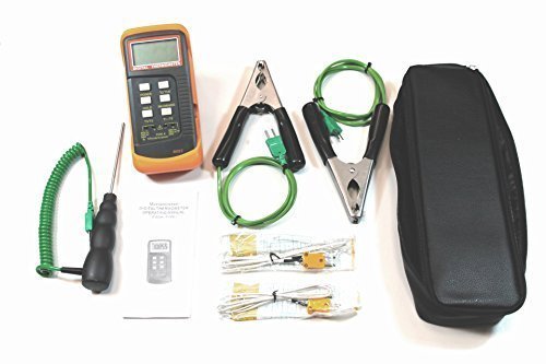 HVAC Thermometer Kit Two Clamp Probes, Liquid Probe, Two Wire Air ...