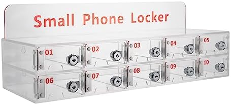 Amazon.com: Clear Cell Phone Locker Box, Acrylic Cell Phone Storage ...