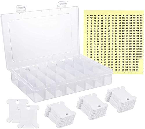 Buy White Plastic Floss Bobbins Set, Embroidery Thread Bobbins with ...