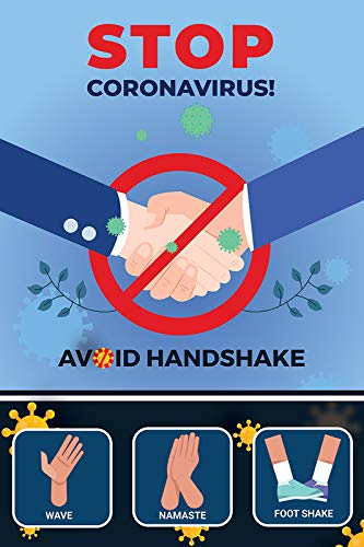 Go Green Tale Coronavirus Sticker Poster - Avoid Handshake Poster ...