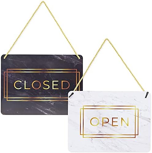 Modern Wooden Open Closed Sign - Double-Sided Open Sign for Window or ...
