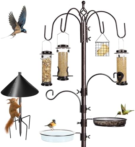 Amazon.com : Premium Bird Feeding Station with 2 Bird Feeders Included ...